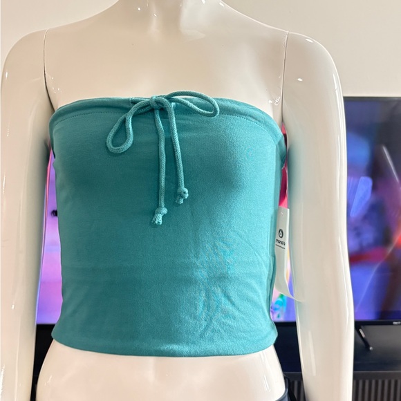 Mono B | Tops | Nwt Mono B Aqua Tube Crop Top | Poshmark